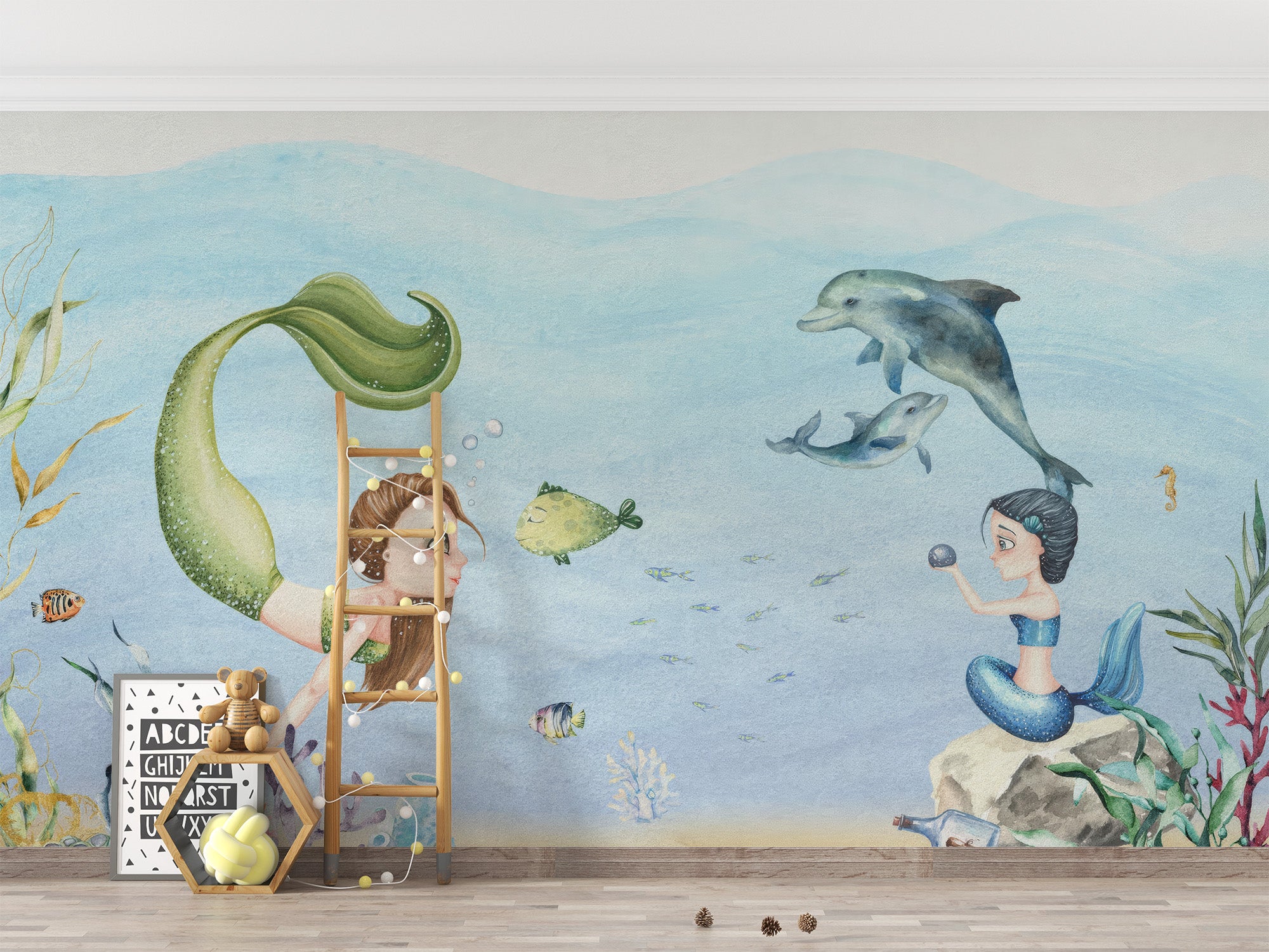 Secure Colourful Mermaids Wallpaper Mural for Girls Room Now