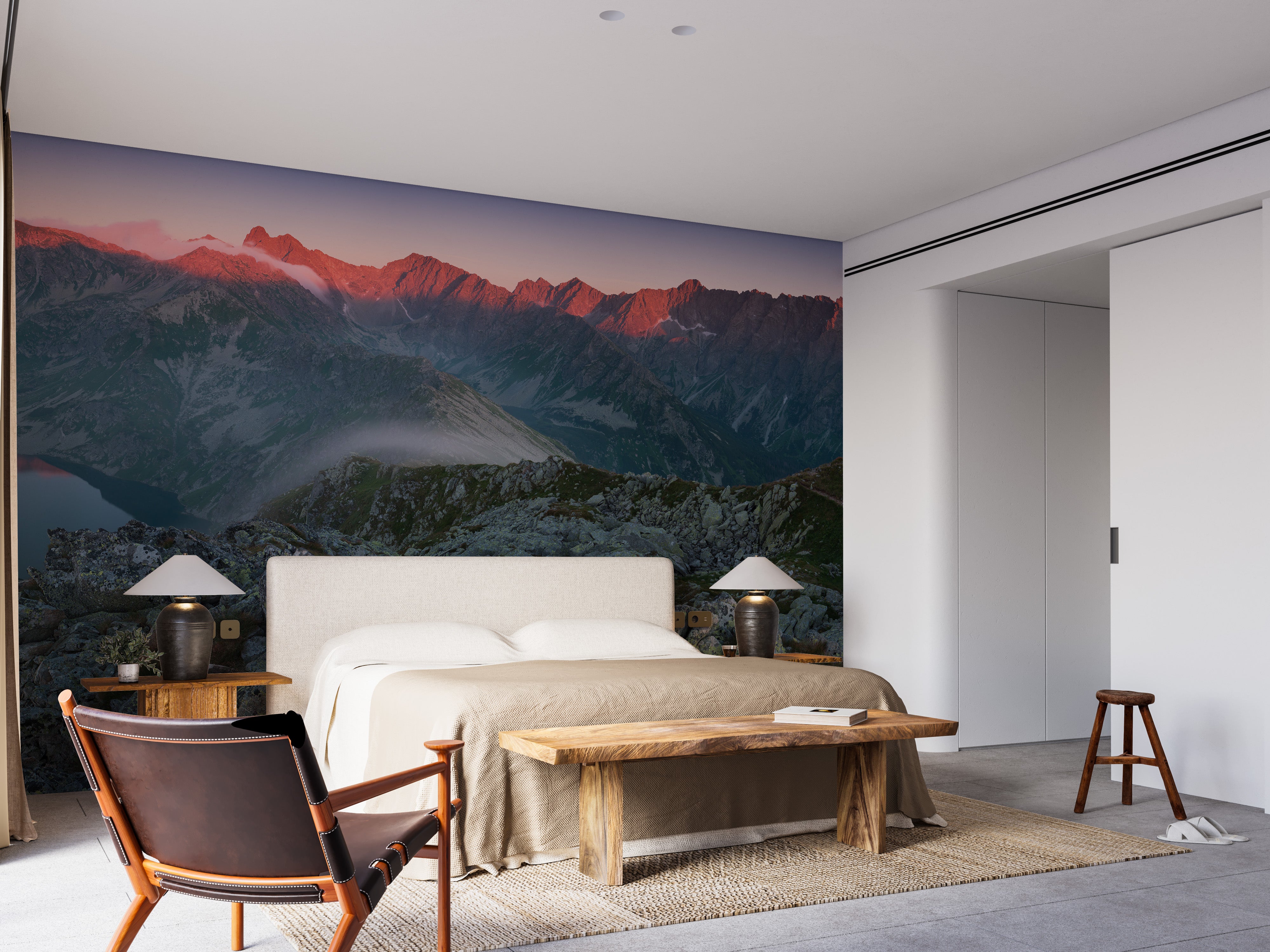 Beautiful Slovakian Mountain Sunset Mural for Vibrant Walls – Giffywalls